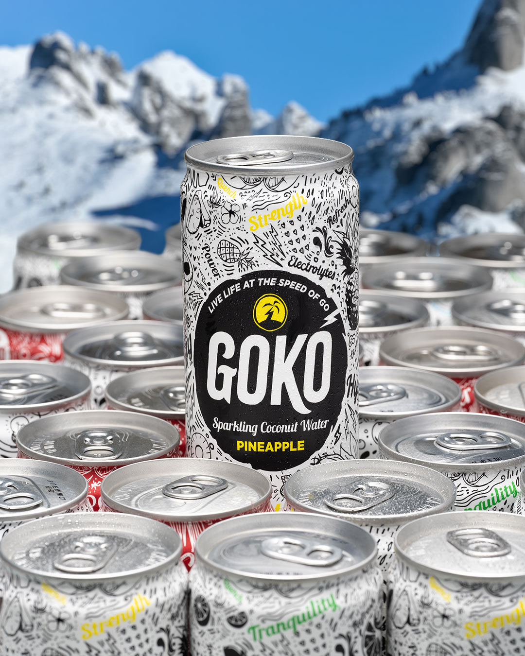 Pineapple Sparkling Coconut Water – GoKo Energy