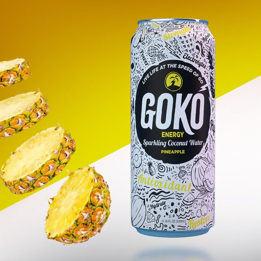 Sparkling Coconut Water with Pineapple – GoKo Energy
